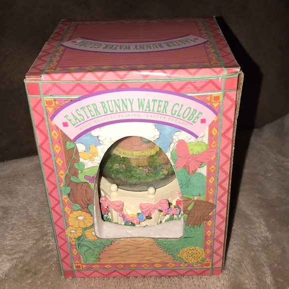 Accents | Easter Bunny Water Globe Music Box | Poshmark